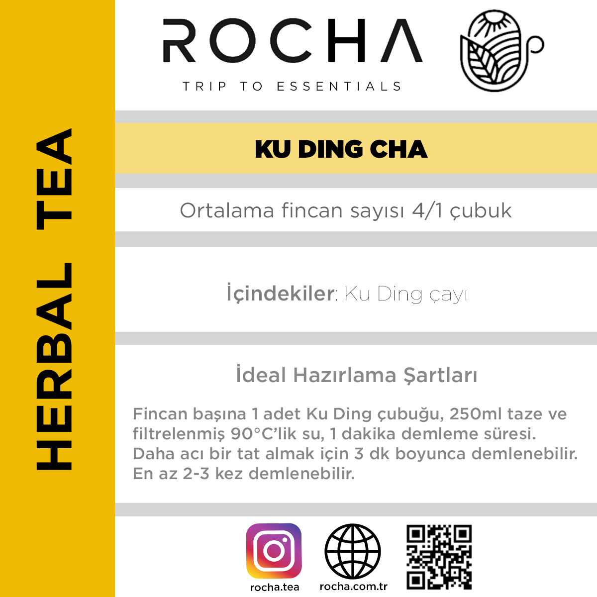 KU DING CHA - BITTER TEA 75gr - Rocha: trip to essentials...